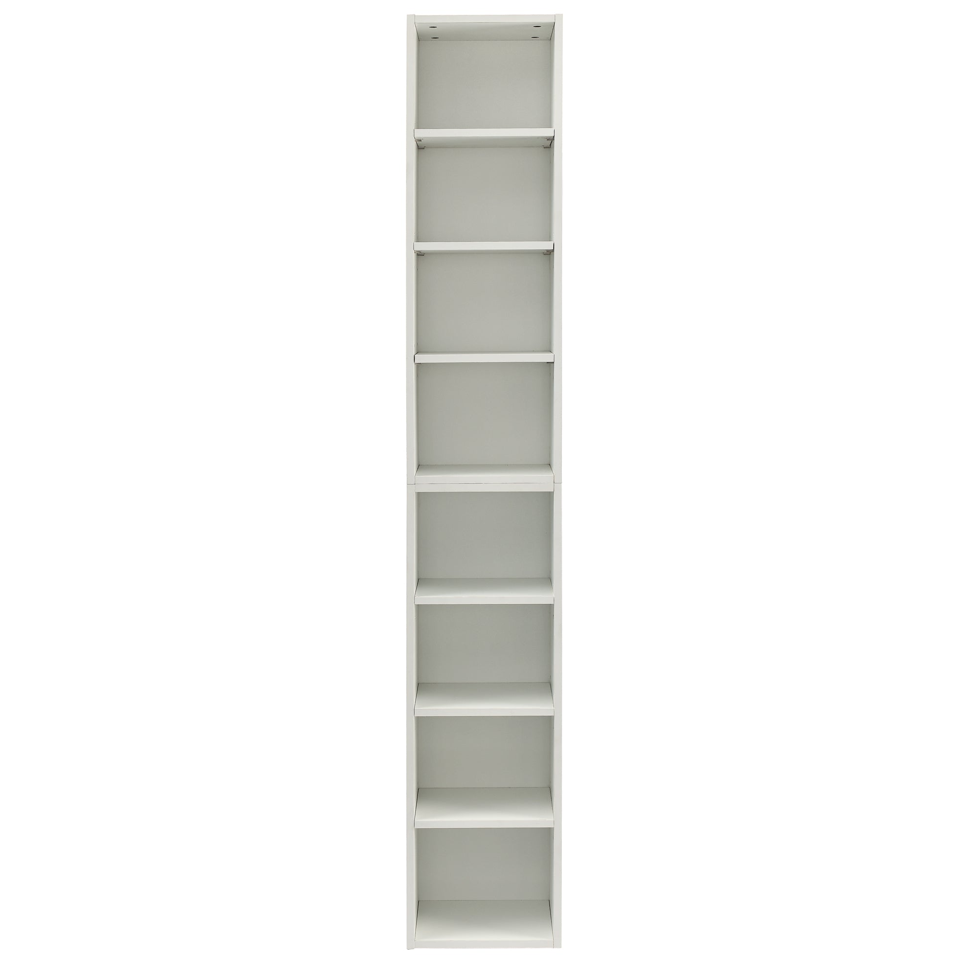 VIYET 11.6"×9.3"×70.9" 8-Tier Media Tower Rack - White MDF, Adjustable ...
