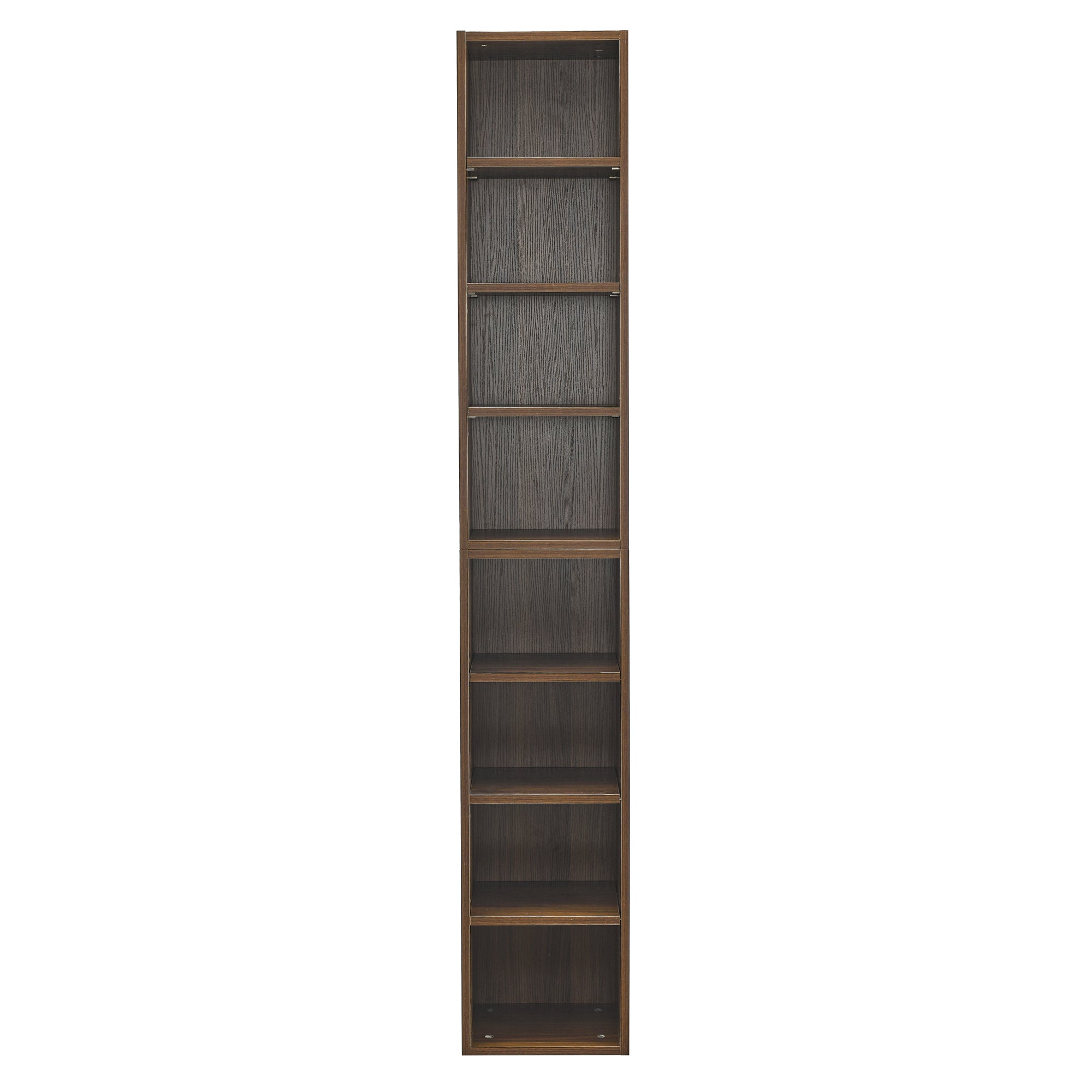 VIYET 11.6"×9.3"×70.9" 8-Tier Media Tower Rack - Walnut MDF, Adjustabl ...
